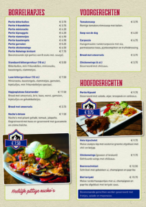 Menukaart – Café de Salamander Dongen